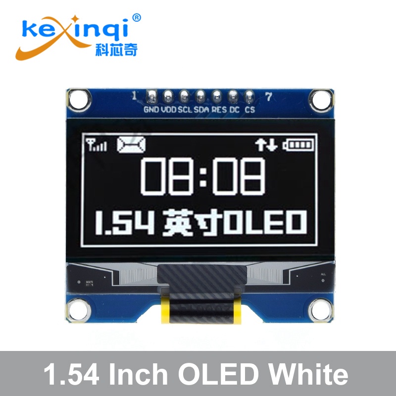 1.54 inch 7PIN White Blue OLED Screen Module SSD1309 Drive IC ...
