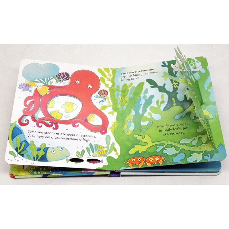 Usborne Peep Inside The Sea 3D Flap Educational English Picture Books ...