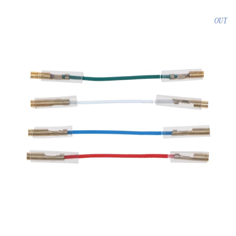 OUT 4PCS Universal Silver Leads Wires Header Wire Cable 40mm for 1.2-1 ...