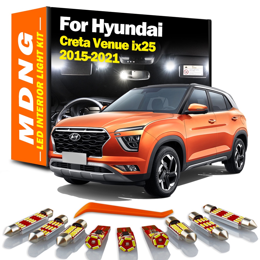 9Pcs Canbus LED Interior Map Dome Light Kit For Hyundai Creta Venue ...