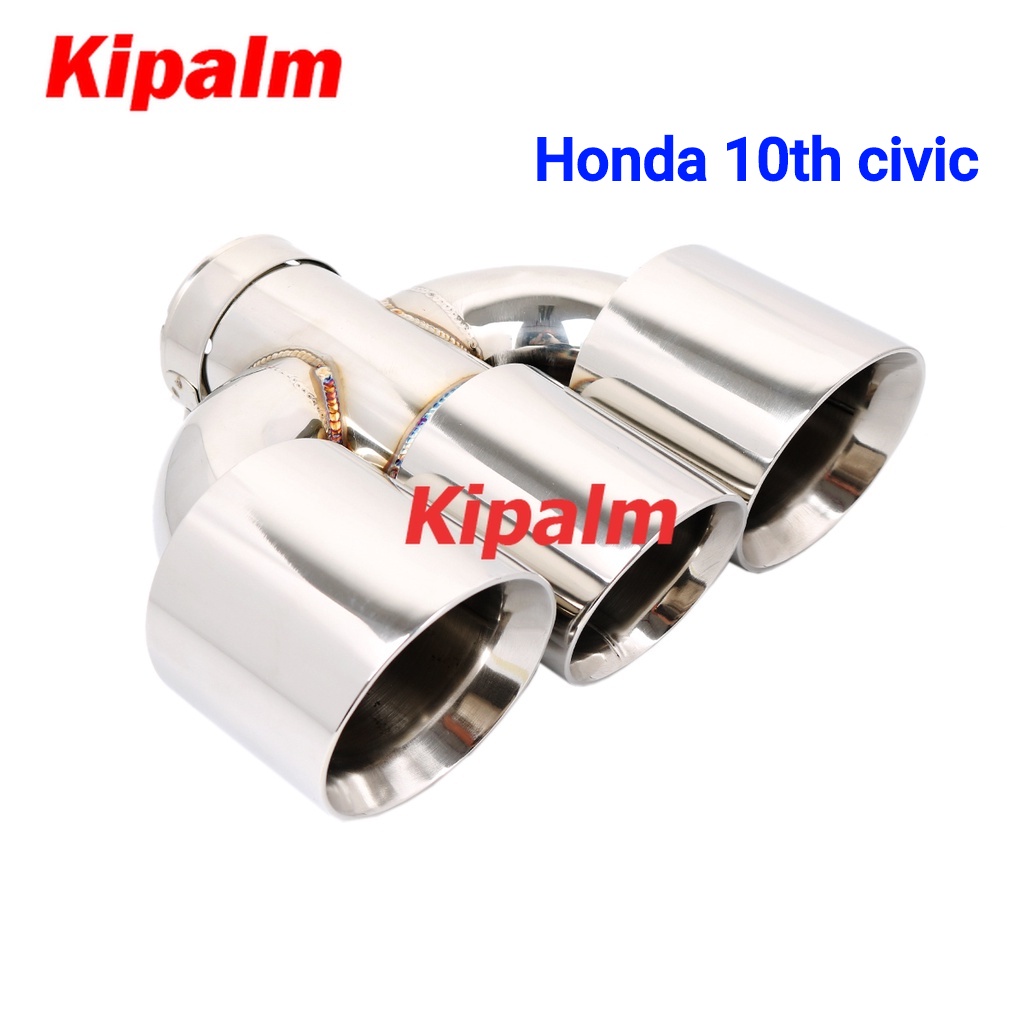 Honda 10th Civic Exhaust Tip Chrome 304 Stainless Steel Muffler Pipe ...