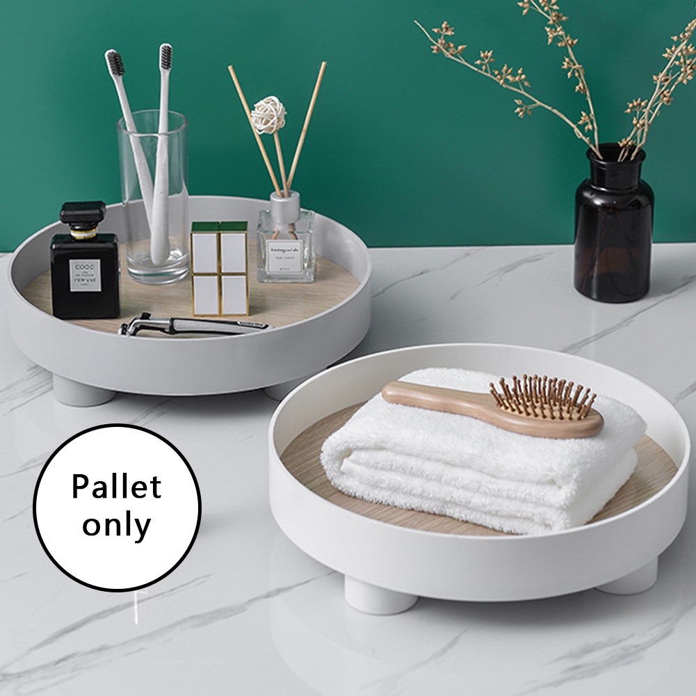 Wooden Retro Circular Nordic Platform Tray for Storage and Display #COD ...