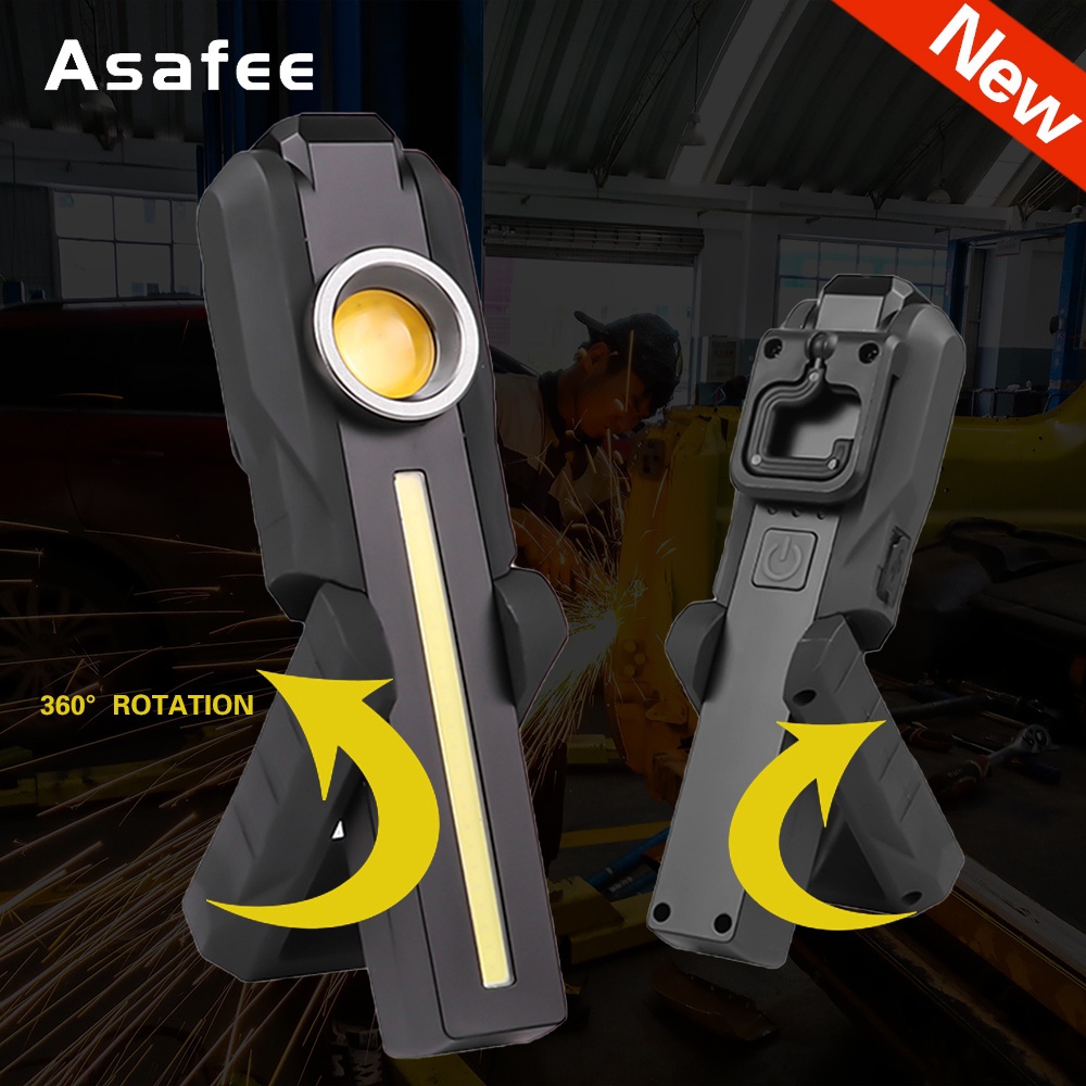 Asafee 1500Mah Cob Led Worklight Usb Torch Flexible Magnetic Inspection ...