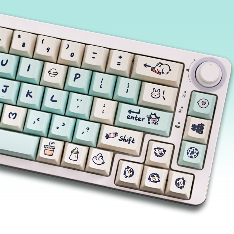 White Rabbit Milk Candy 140Keys/Set Keycaps PBT Cherry Profile DIY ...