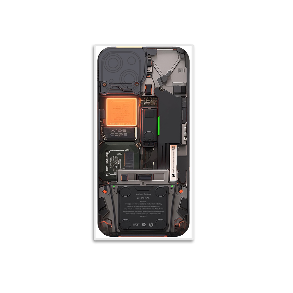 Futuristic Cyberpunk Teardown Back Cover Sticker Skin for iPhone 11 12 ...