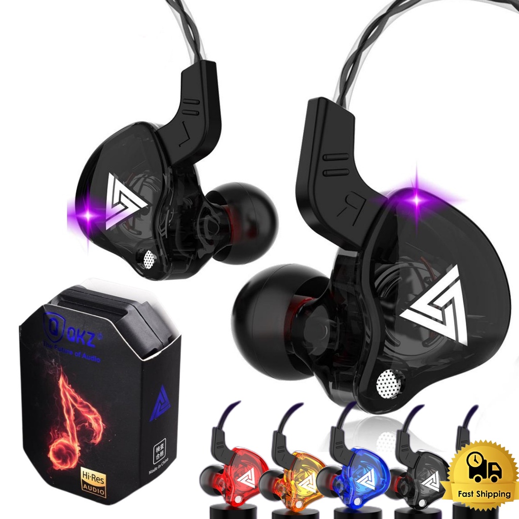 QKZ AK6 Sports Earphones Dynamic Earbuds with Microphone Headset ...