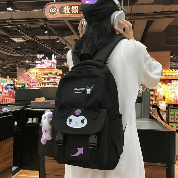 Kawaii Sanrio Cinnamoroll Kuromi My Melody Pom Pom Purin Backpack Woman ...
