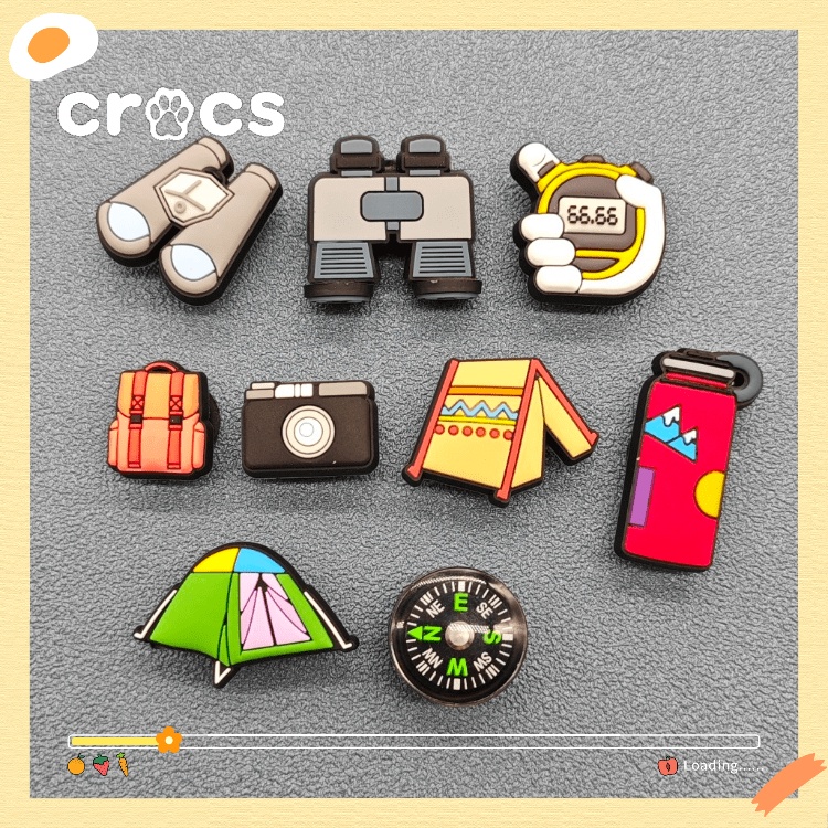 New Crocs jibbitz shoe buckle mountaineering and camping series hole ...