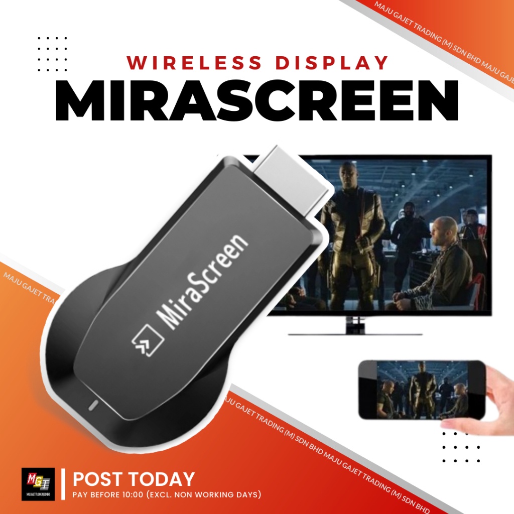 Mirascreen Screen Mirroring Wireless Display HDMI Pembesar Skrin Phone ...