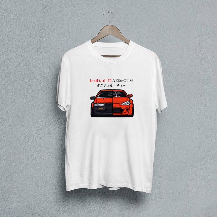 Customized AE86 GT86 Fujiwara Takumi Modified Car Short-Sleeved Couple ...