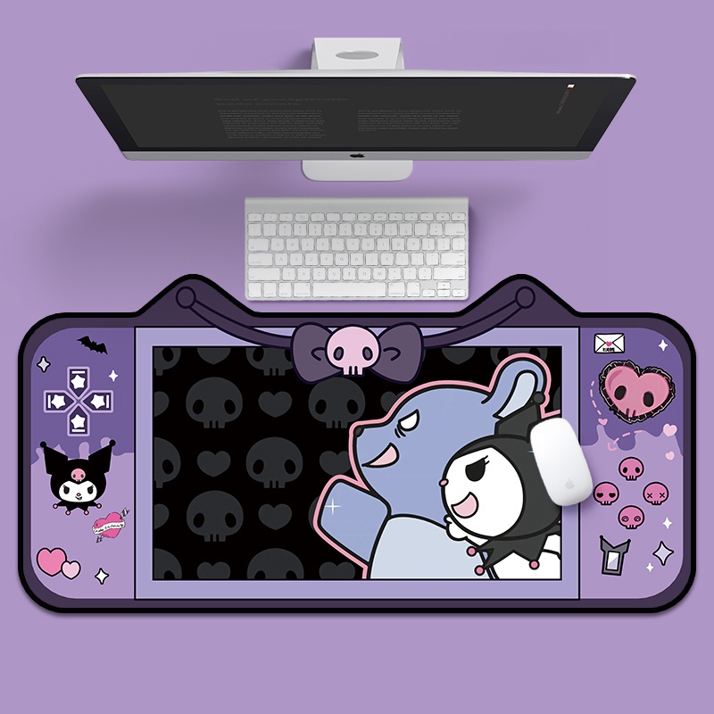 Kuromi Theme Cartoon Mouse Pad Cute Girl Office Keyboard Computer Large ...