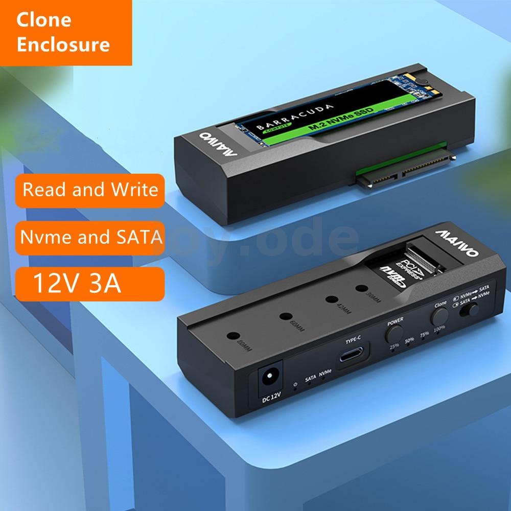 MAIWO Dual Bay M.2 NVME Case and SATA HDD Docking Station Type C 3.1 ...