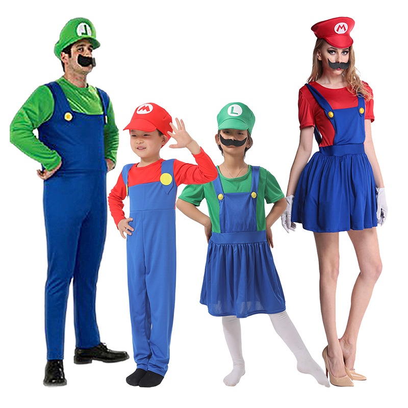 Super Mario Halloween Stage Performance Costume cosplay Children Mario ...