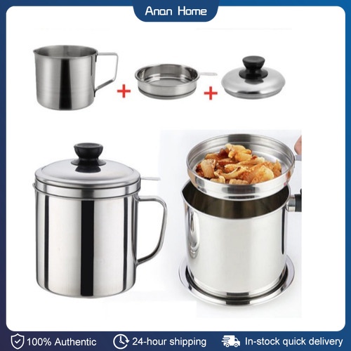 Stainless Steel Oil Container Oil Strainer Tray Healthy Kitchen Cooking ...