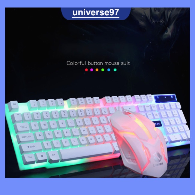 PING Wired USB PC Gamer Suspension Mechanical Feel Keyboard + Mouse Set ...