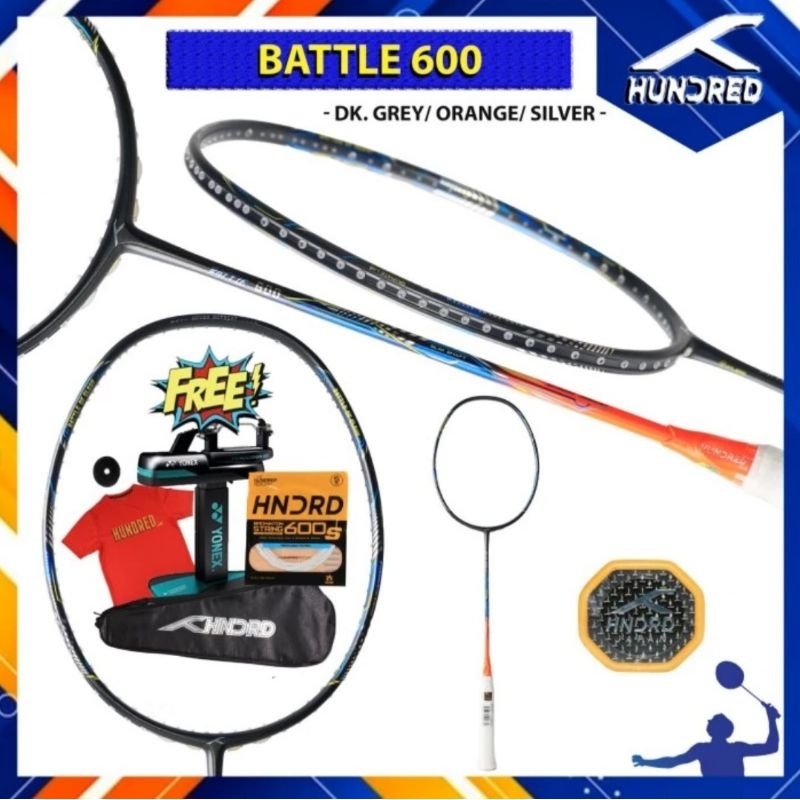 Original HUNDRED BATTLE 600 Hndrd Badminton Racket | Shopee Philippines