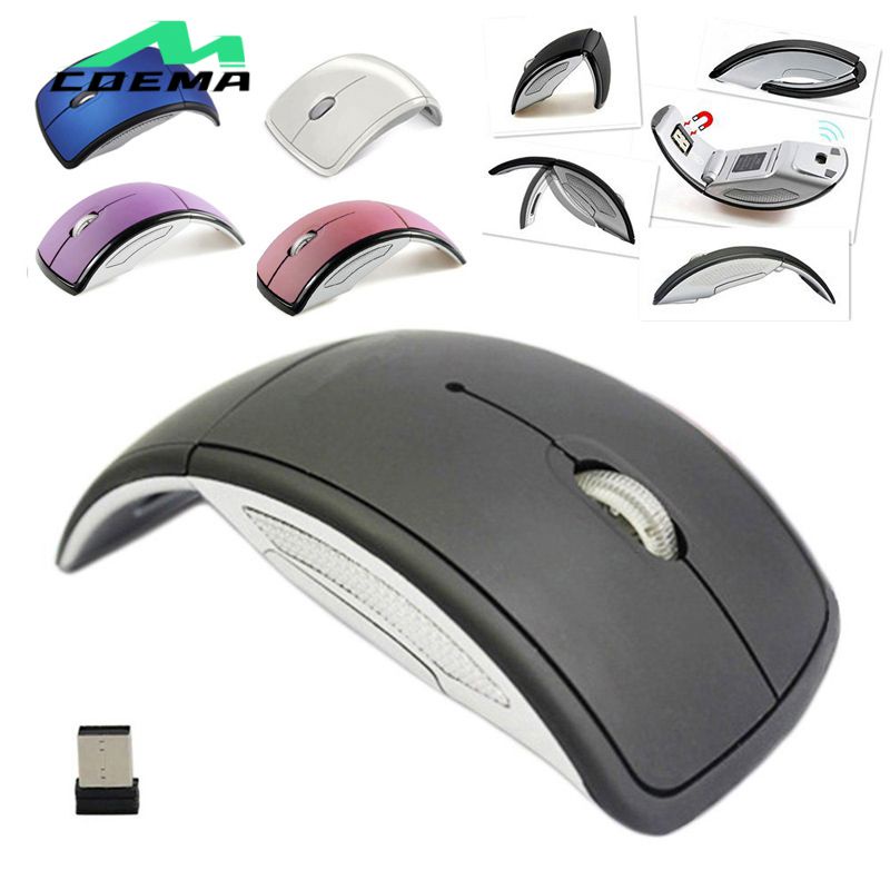 2.4 Ghz Mouse Foldable Wireless Bluetooth Non-slip Mouse With Mini Usb ...