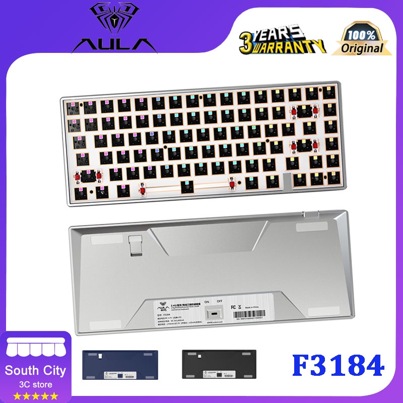 AULA F3184 customized 83 key aluminum lump mechanical keyboard kit ...