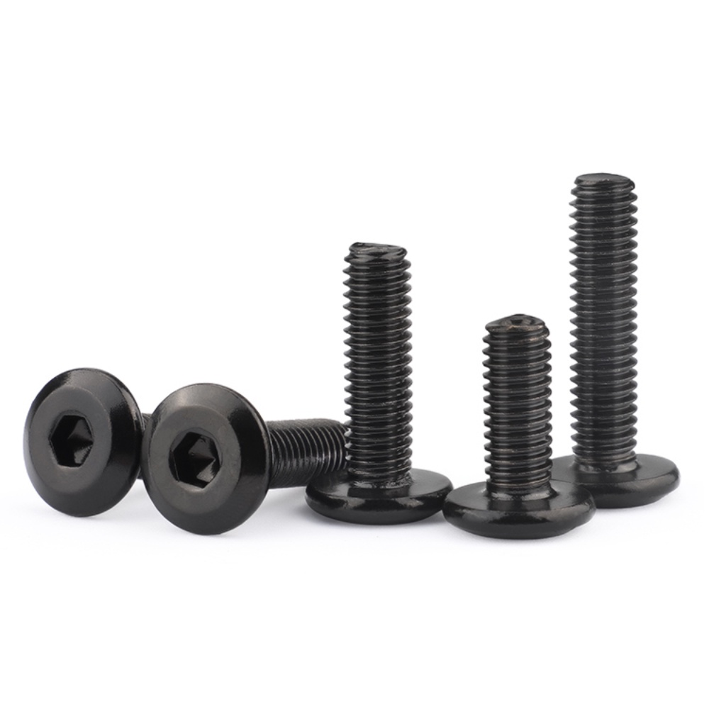 [WDY] Black Stainless Steel Chamfered Hexagon Socket Screw Flat Beveled Edge m10 Furniture Bolt ...