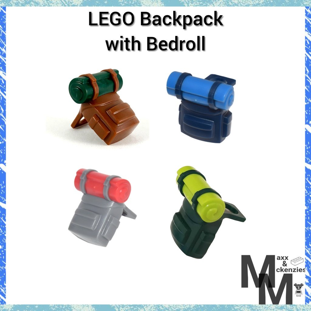 Backpack with Bedroll LEGO Minifigure Body Wear | Shopee Philippines