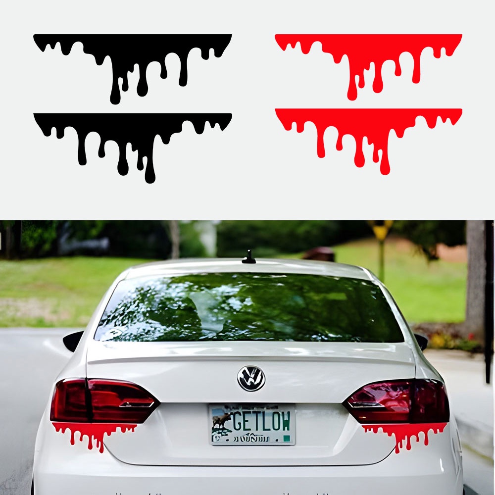Dropping Blood Pattern Car Window Beautification Sticker JDM ZERO Logo ...