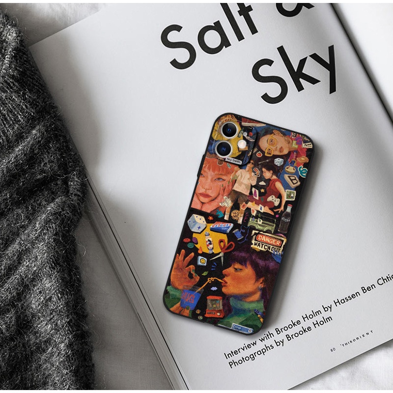 Fashion Cool Girl Illustration Case Compatible with IPhone 13 Mini 14 ...