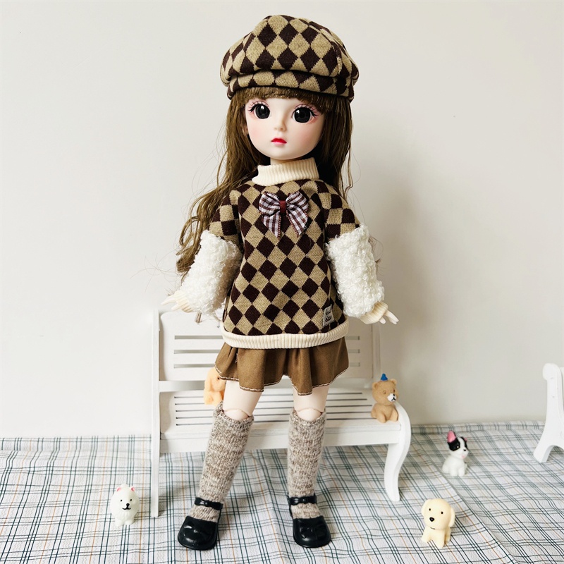 30cm Princess Doll 21 Joint 3D Big Eye Doll 1/6 BJD Doll Girl Toy Baby ...