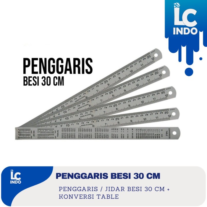 30cm iron ruler / iron ruler / iron ruler + table conversion | Shopee ...