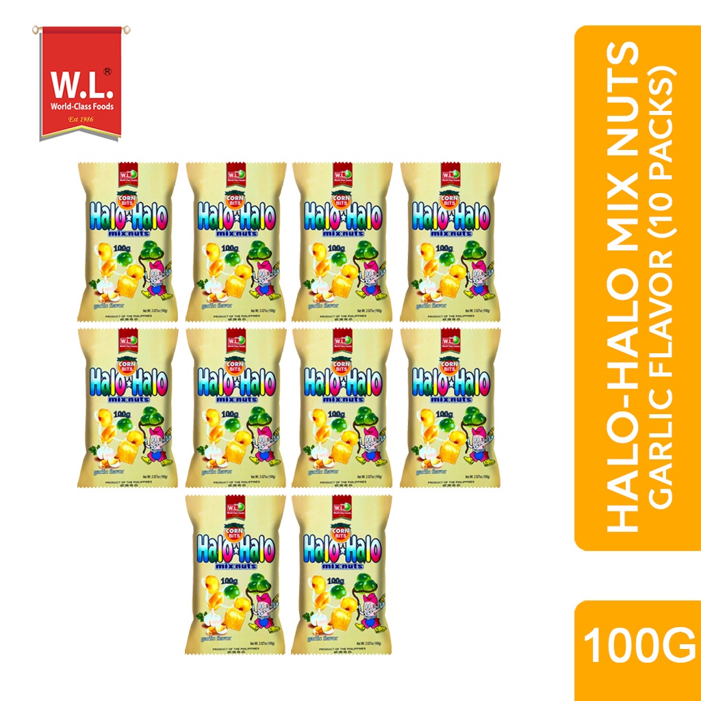 WL FOODS Corn Bits Halo Halo Garlic 100g x 10's | Shopee Philippines