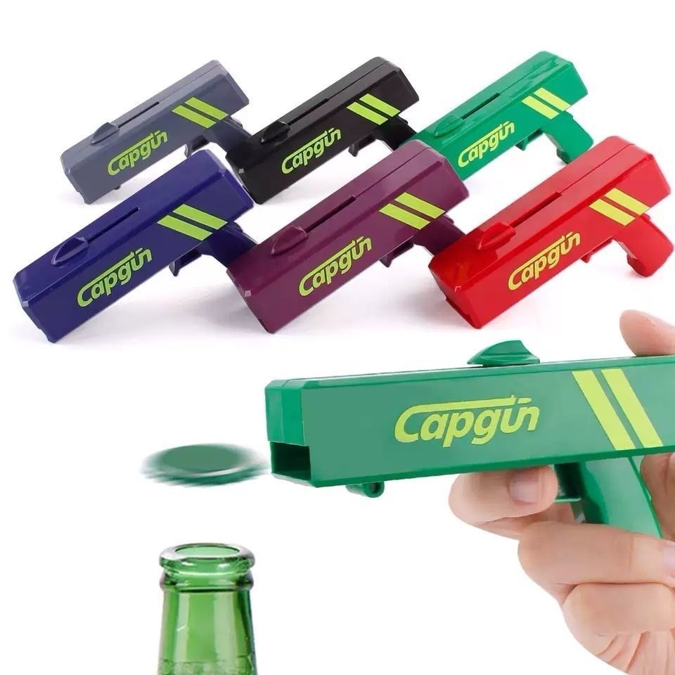 Portable Gun Creative Flying Launcher Bar Tool Drink Opening Gun Shaped ...