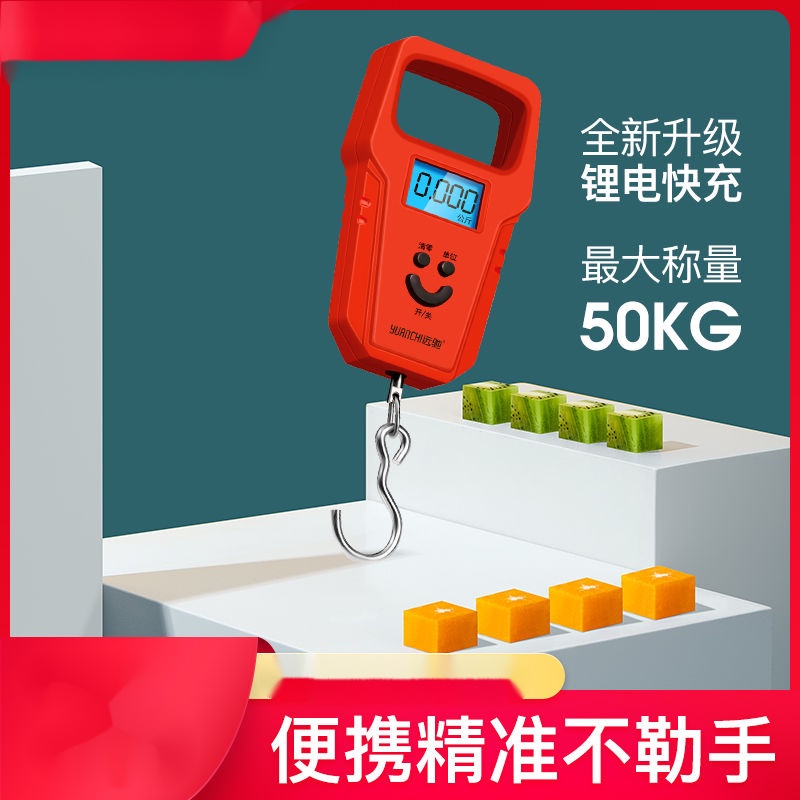 Portable scale 50kg electronic scale household hook precise weighing ...
