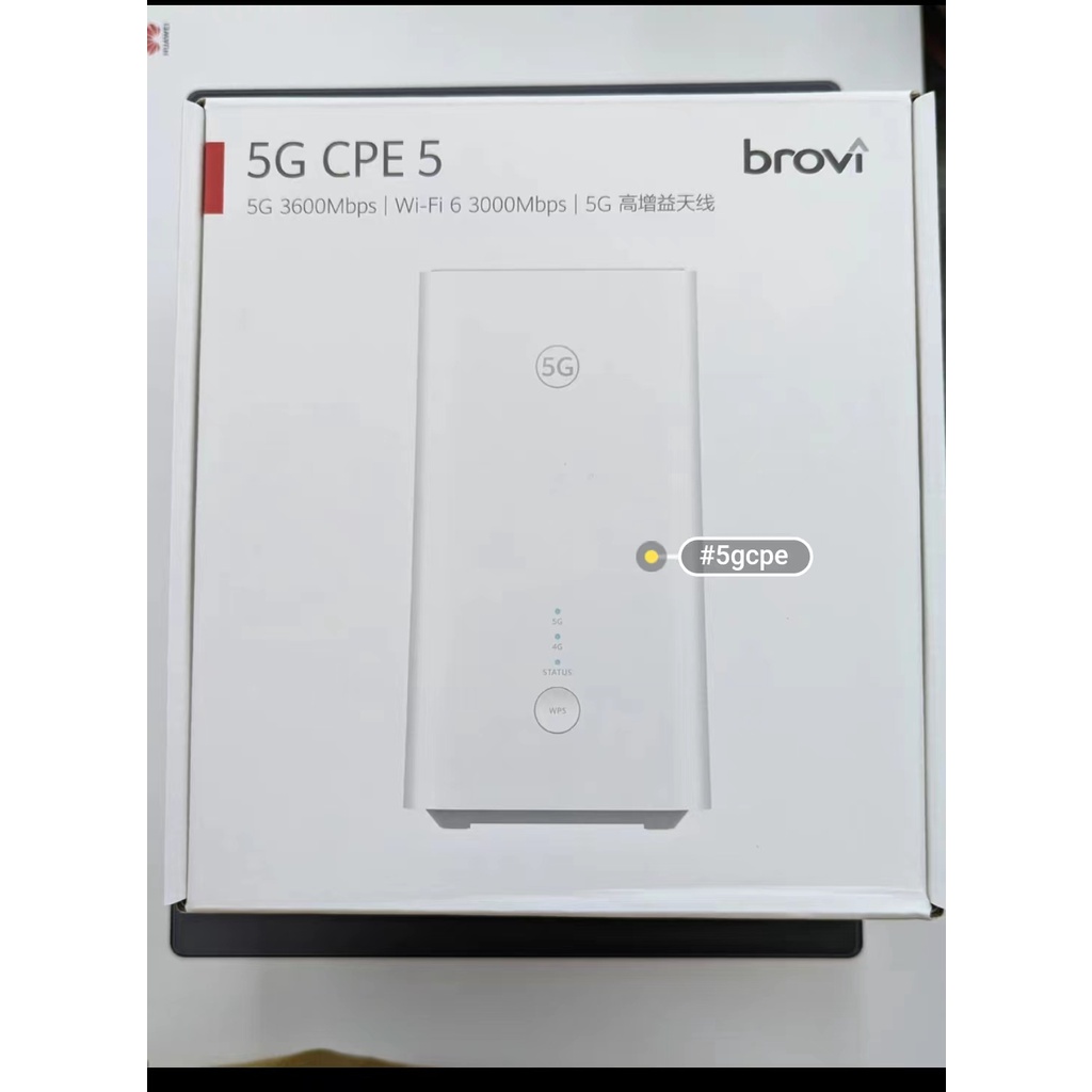 Huawei Brovi 5G CPE 5 H155-381 Wireless Router Modem 3.6Gbps 5G NSA/SA Wi-Fi 6 Mesh+ Router ...