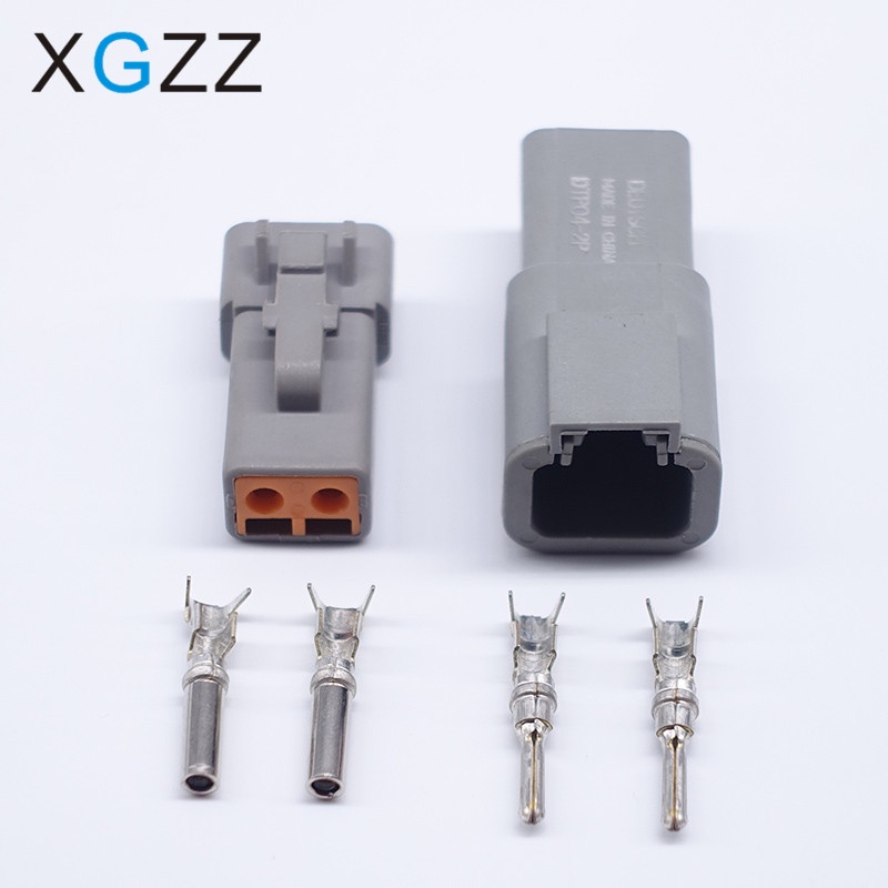 Deutsch DTP Gray 2 Pin Male Female Waterproof Electrical Auto Connector DTP06-2S DTP04-2P ...