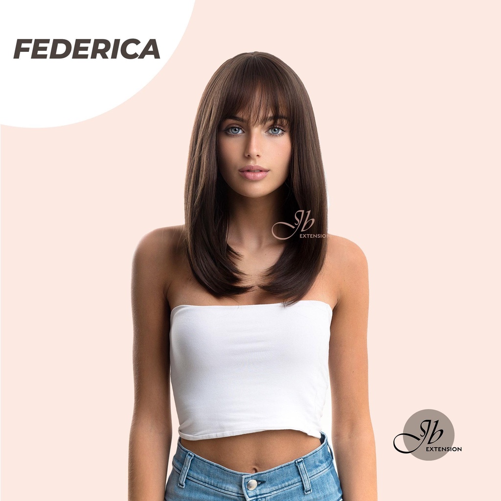 JBSELECT4YOU 40cm Wig Female Bob Cut Straight Hair Nature Brown Wig ...