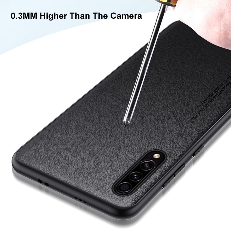 For Samsung Galaxy A50 A50s A30s A70 Fashion Leather Texture Back Cover ...