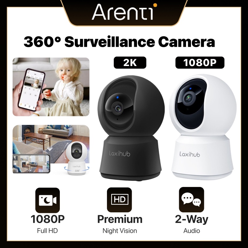 Arenti laxihub P2/P2F 355° 2K Pan/Tilt Home Security WiFi Camera CCTV Camera IP Camera | Shopee ...