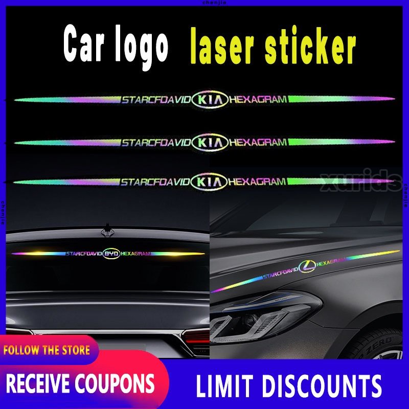 high quality for Kia Laser Reflective Car motorcycle Logo Stickers ...