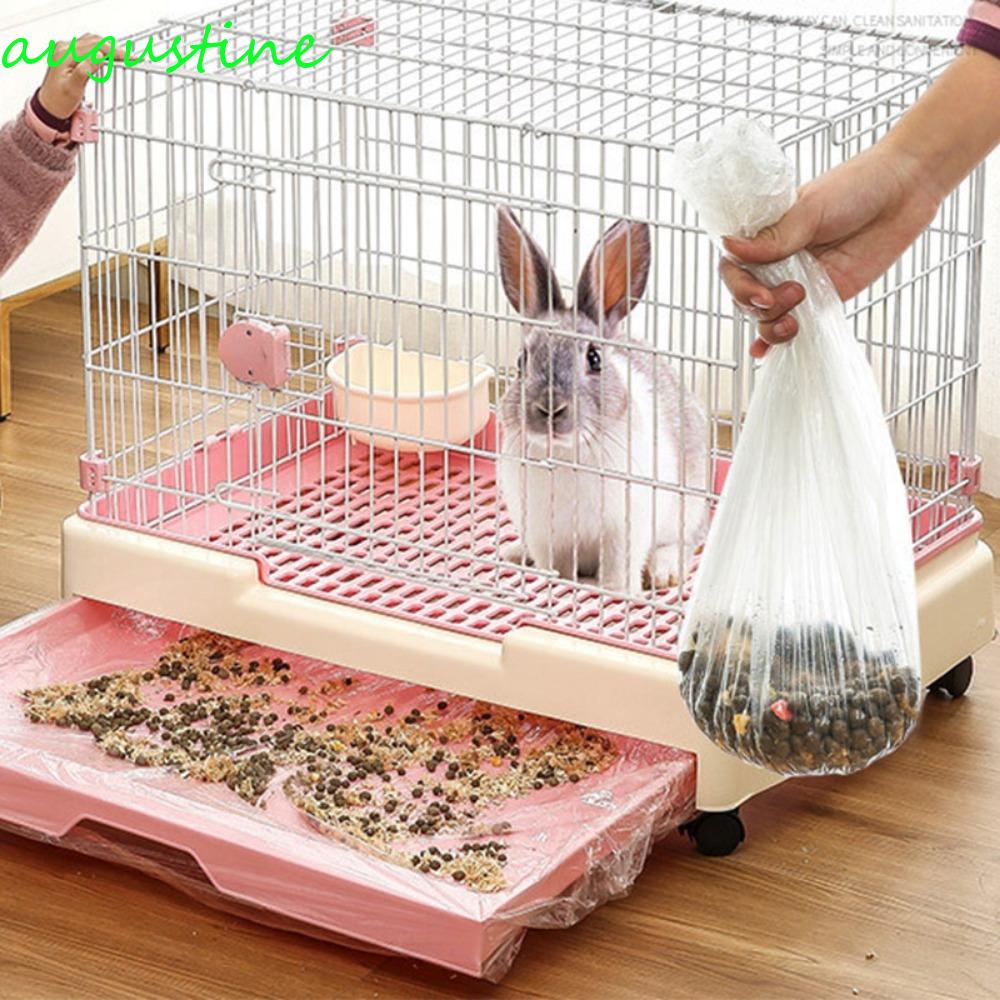 AUGUSTINE Rabbit Cage Liner 50PCS Foldable Disposable Universal Plastic ...