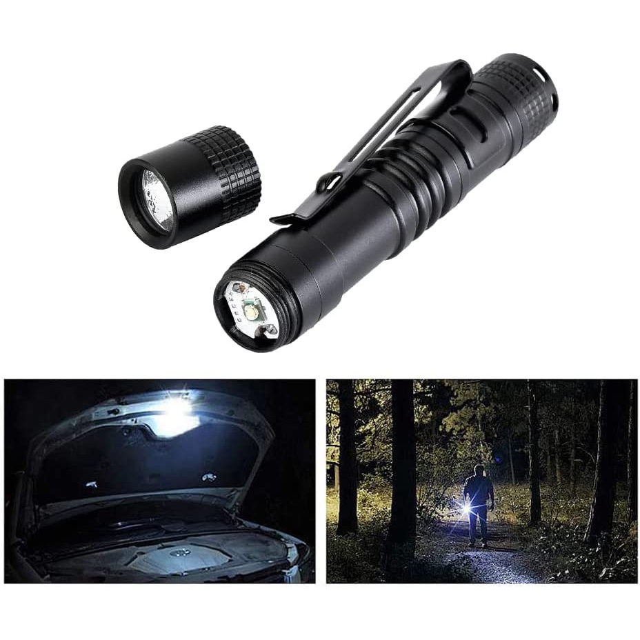 500Lm Mini Portable LED Flashlight Pocket Torch Lamp With Clip For ...