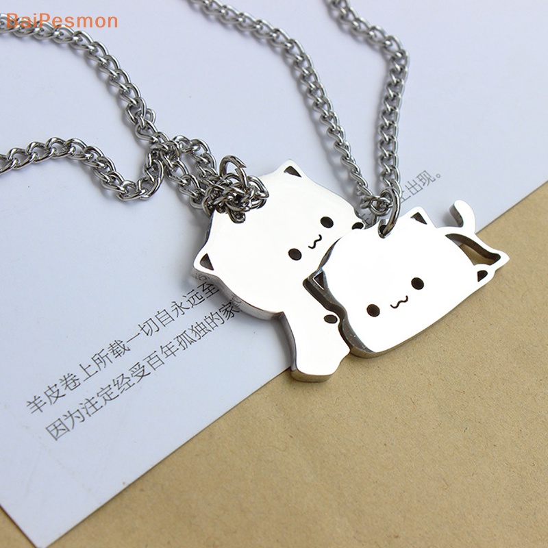 [BaiPesmon] Stainless Steel Cat Necklace Couple Lover Animal Matching ...