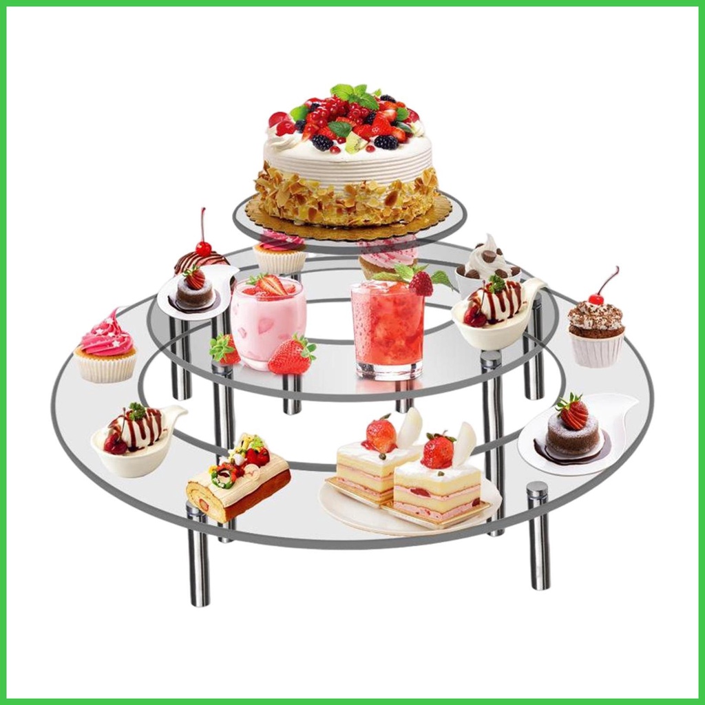 3 Tier Cupcake Stand Acrylic Dessert Stand Clear Cupcake Risers Food ...