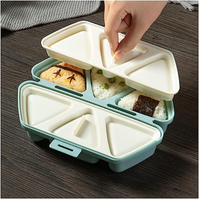 Triangle Sushi Mold 6-in-1 Cavity Press Onigiri Rice Balls Maker Non ...