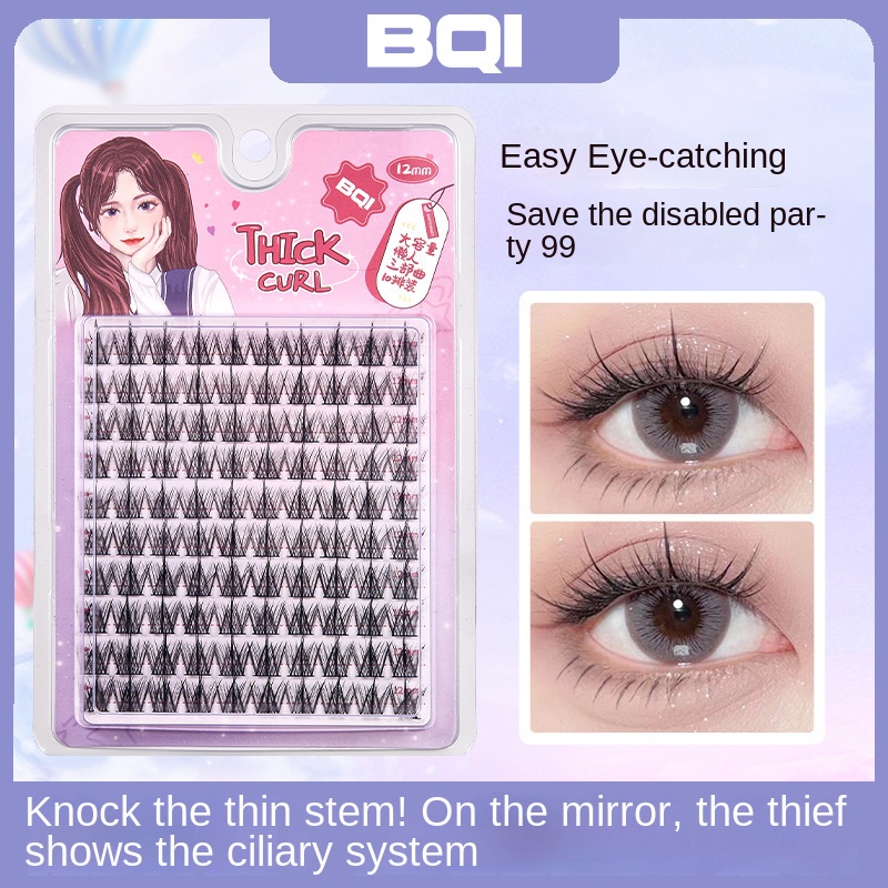 【ALIENBENSON】BQI Fairy Hair False Eyelashes for Lazy Girls, Large ...