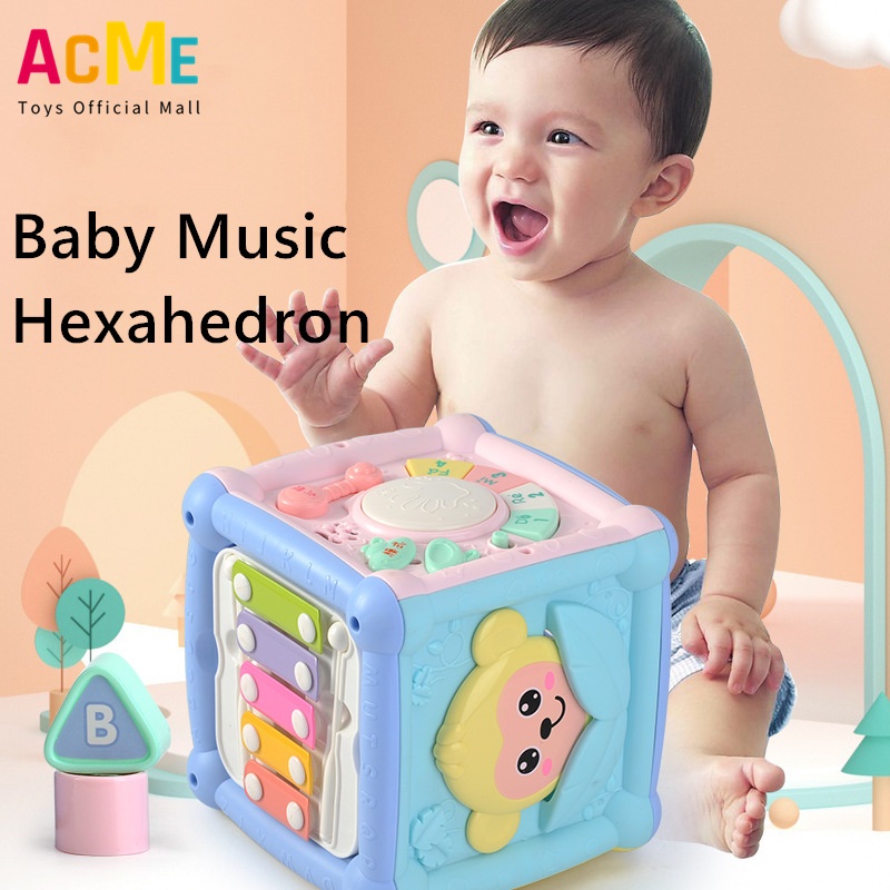 Multi-functional Toddler Baby Music Hexahedron Geometric Blocks ...