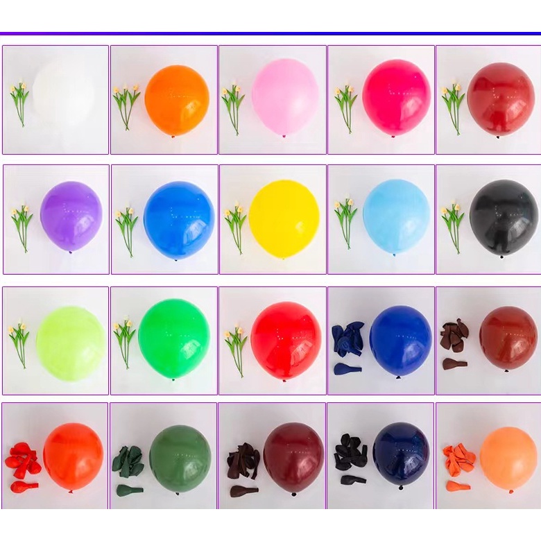 30 pcs 5 inch Matte Rubber Balloons Birthday Party Decorations | Shopee ...