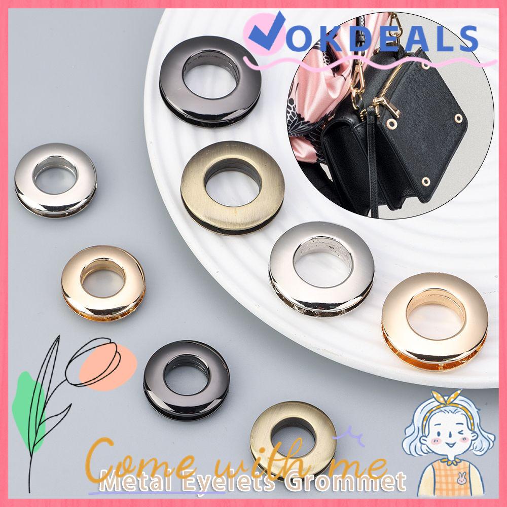 OKDEAL Eyelet Button DIY Bag Luggage Hardware Alloy Grommets With ...