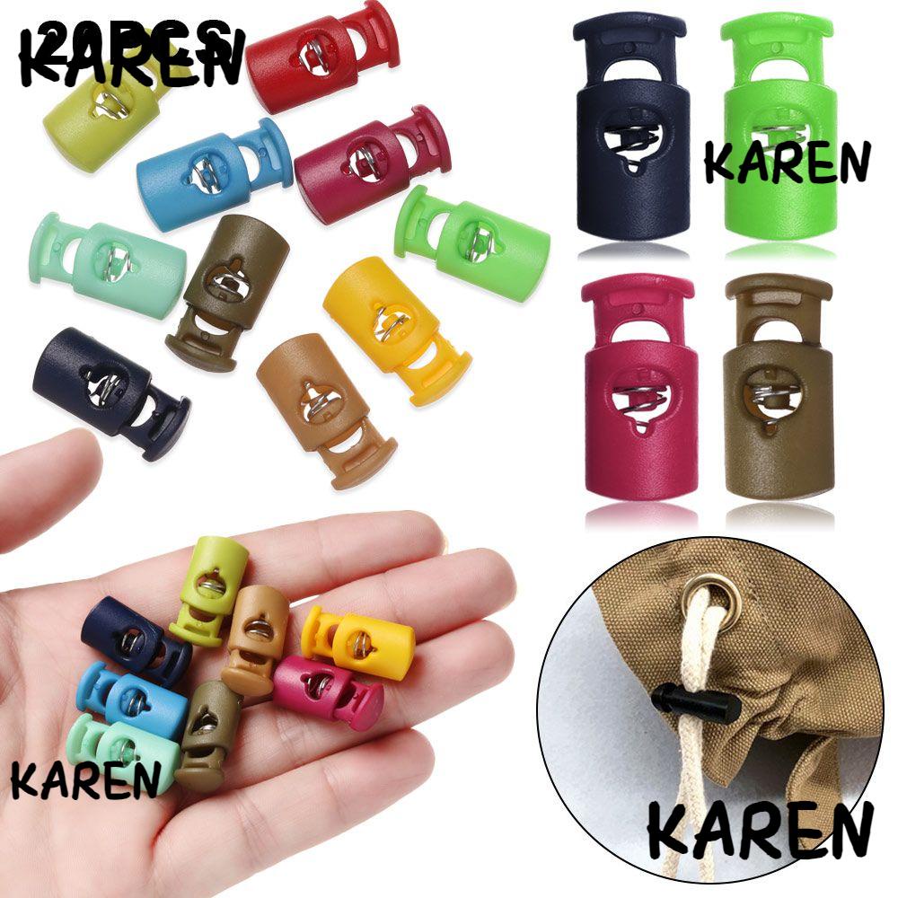 KAREN 20pcs 10 Colors Plastic Cord Lock Colorful Drawstring Stopper ...