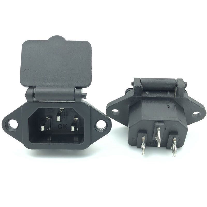 AC Power Socket 250V 15A 3 pins Male Plug Panel Power Charging Outlet ...