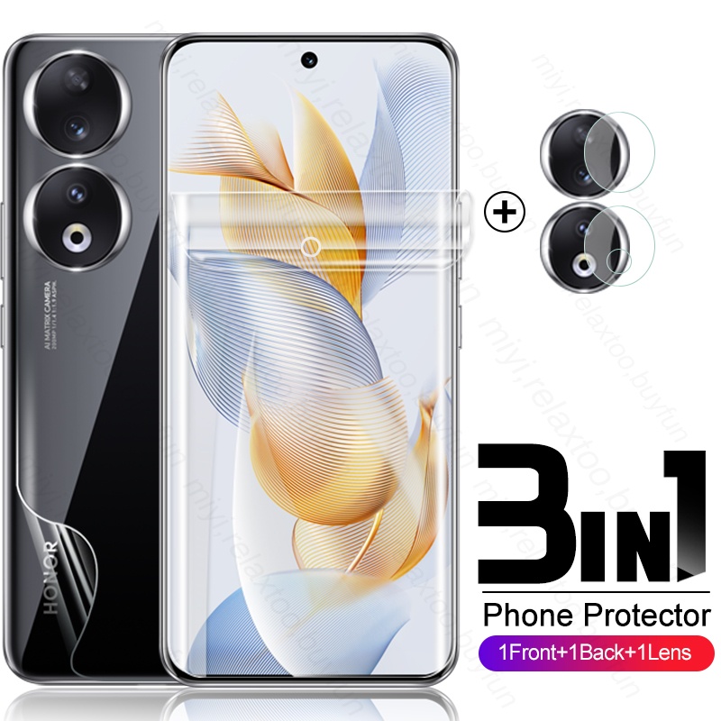 For Honor 90 5G 3In1 Front Back Soft Hydrogel Film Screen Protector ...