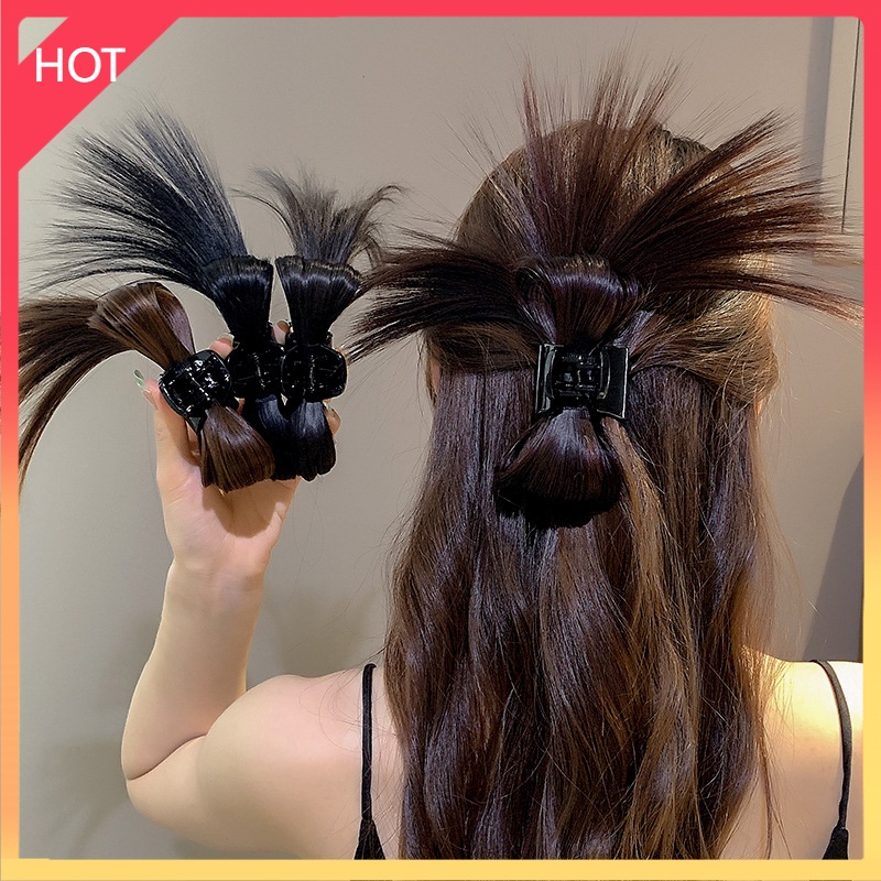 Clip-in Ponytail Hair Extension for Women, Synthetic Hairpiece with Wig ...